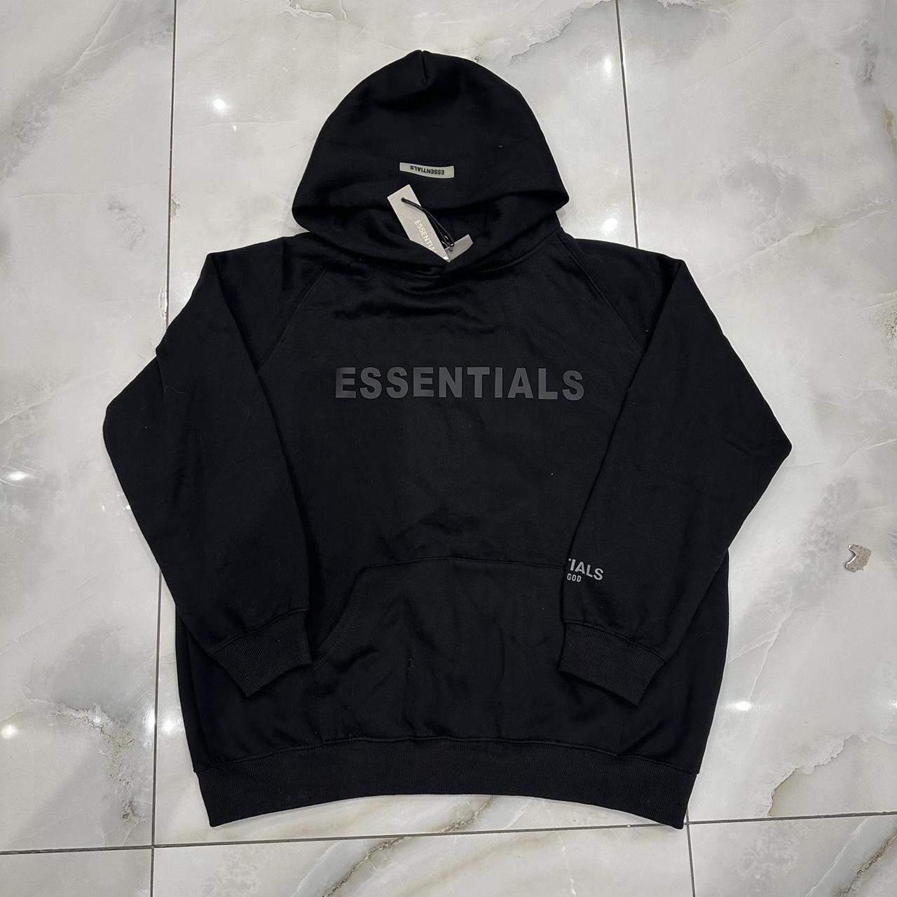 Black essentials FOG hoodie New with tags only size... - Depop
