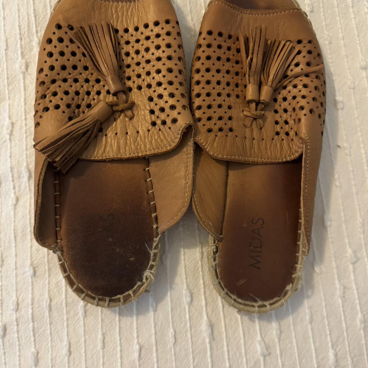 Midas Tan Slip on shoes - Depop