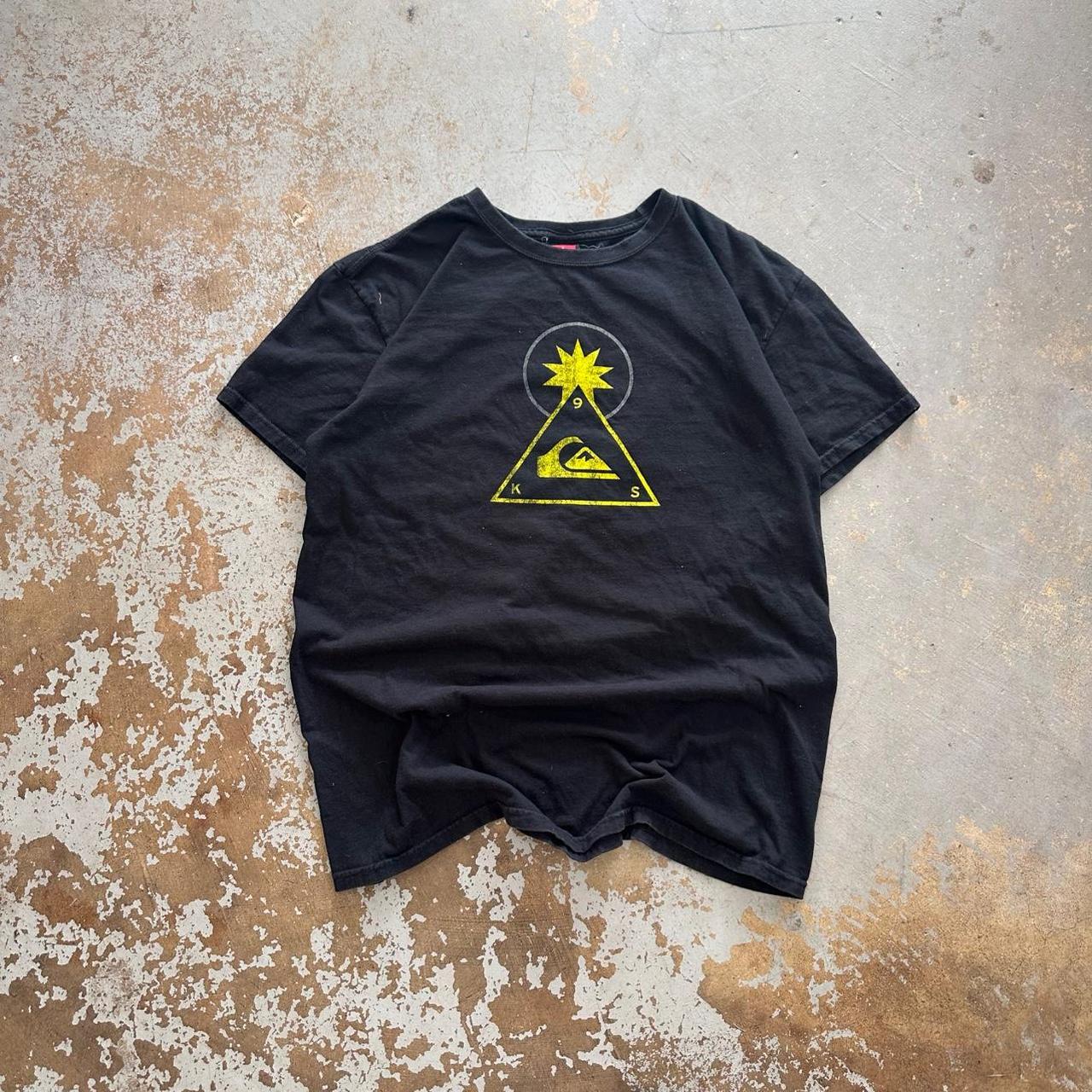 Vintage early 2000’s Quicksilver black and yellow... | Depop