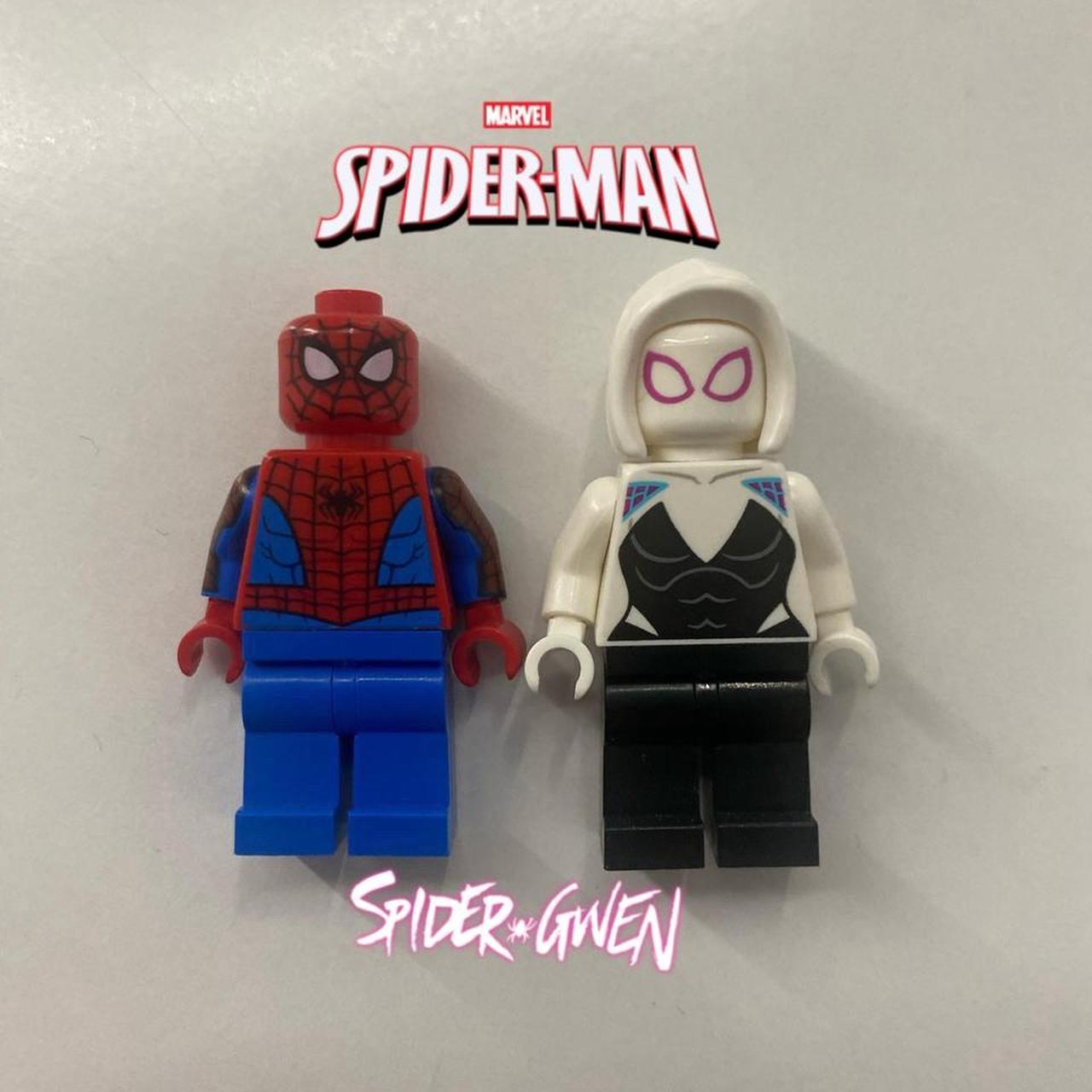 Spider Man and Gwen Stacy minifigures legos Open... | Depop