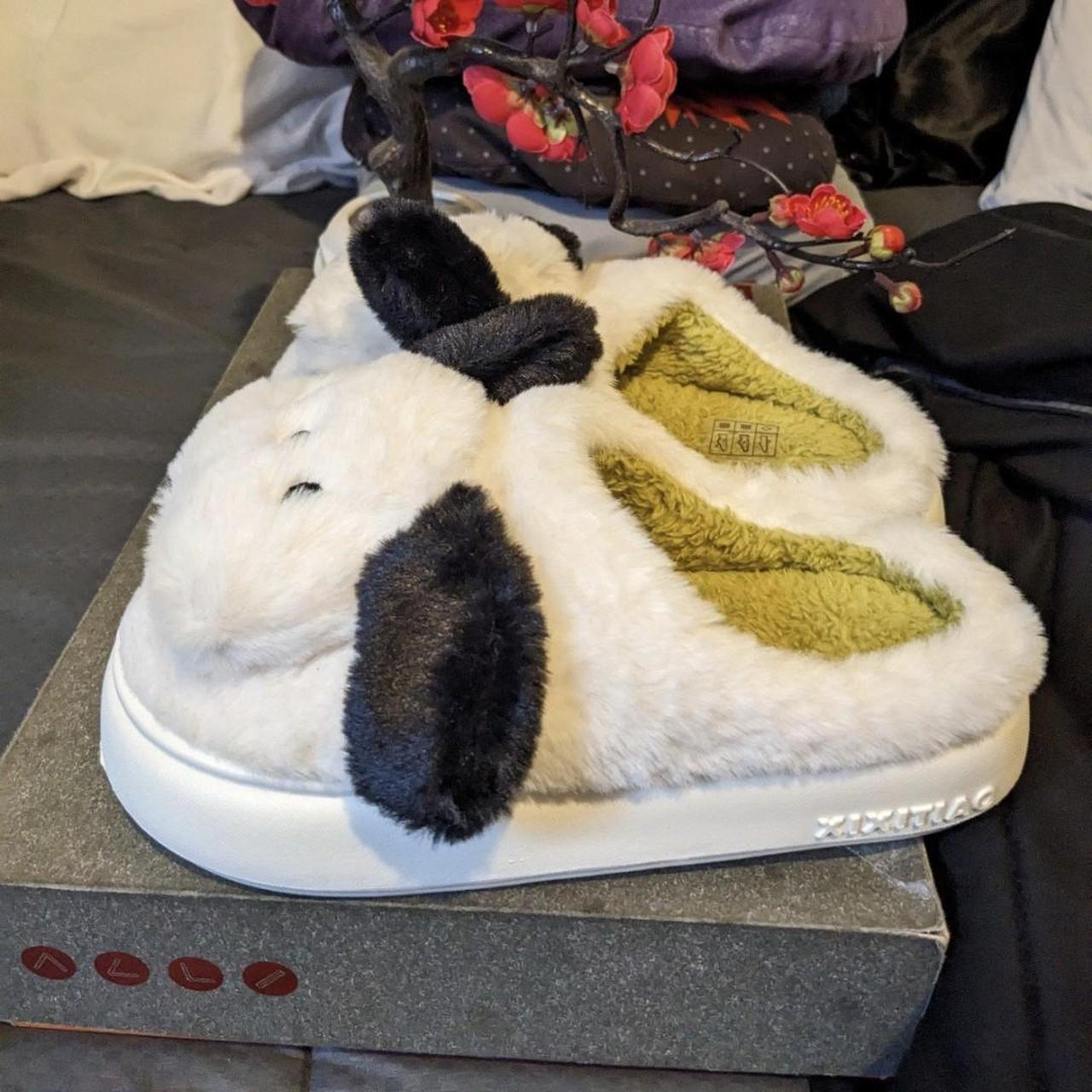 Pachacco Pochaco Green Tea and White Slippers Size... - Depop