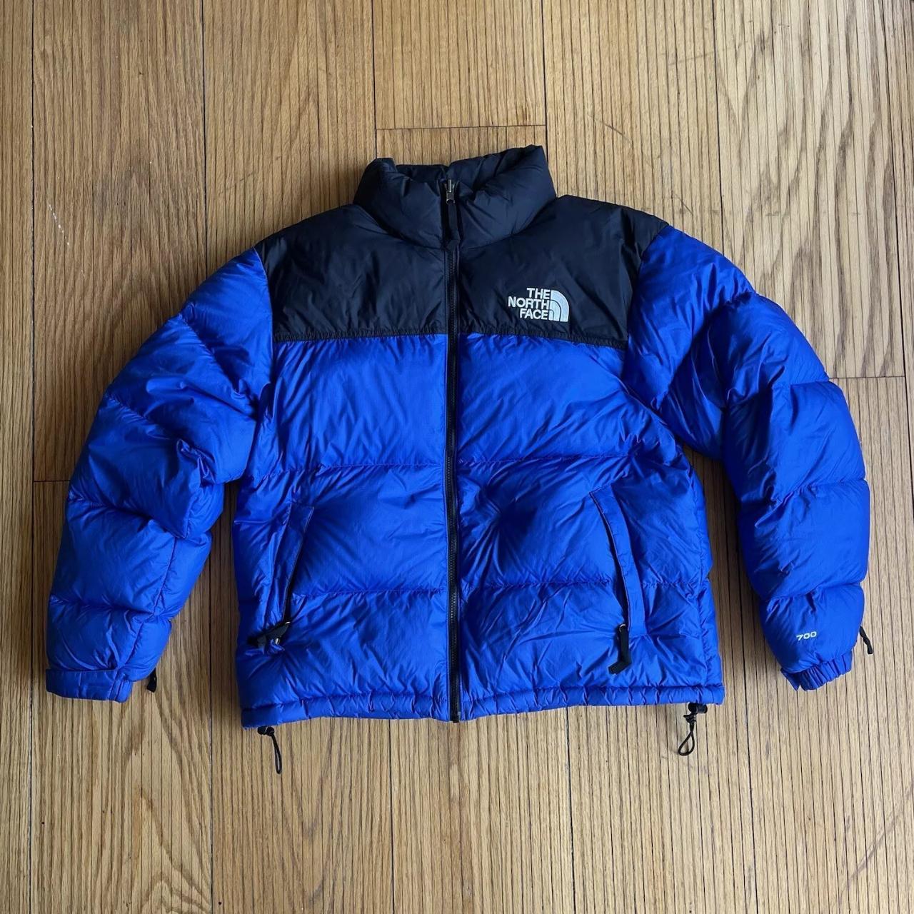 The North Face 700 Nuptse Puffer Jacket Blue Size... - Depop