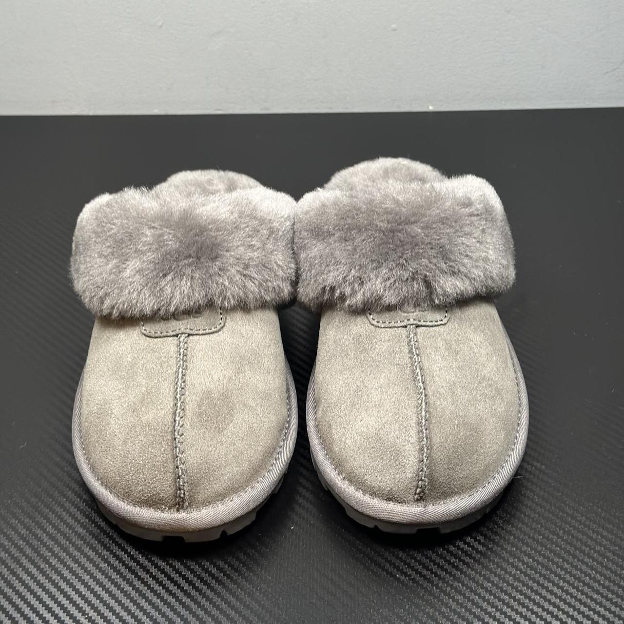 Tan and cream UGG slippers #slippergoals #ugg #uggs... | Depop
