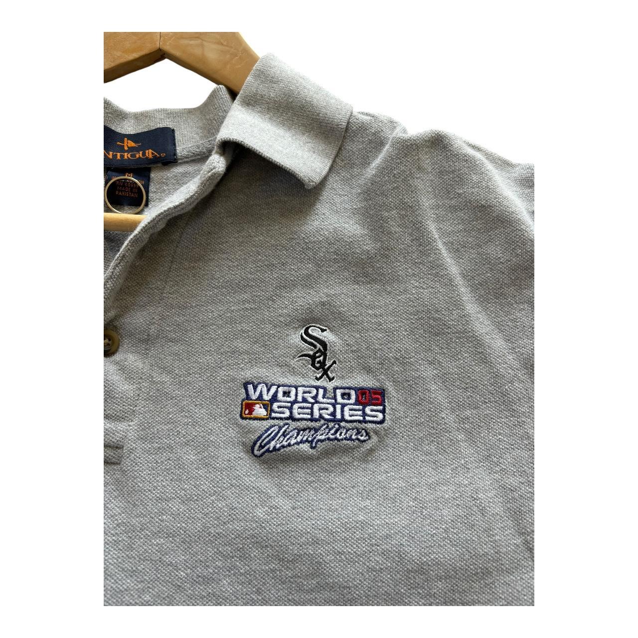Grey vintage 2005 White Sox World Series polo shirt... - Depop