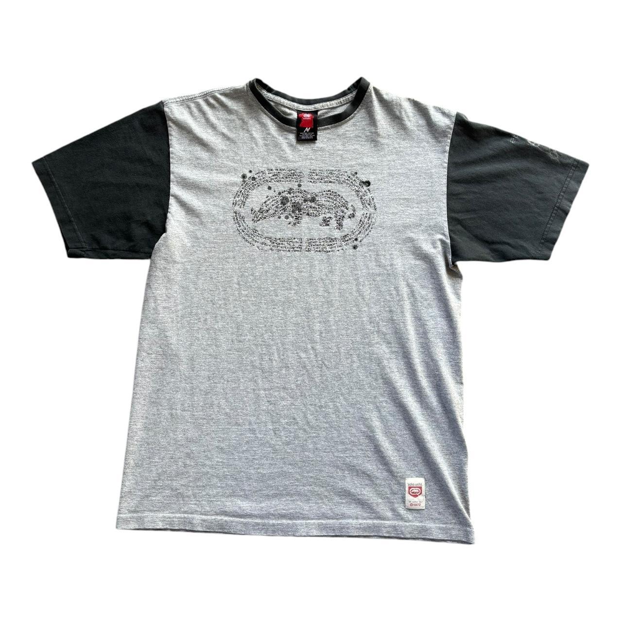 Grey and black vintage 90s Ecko Unltd. cotton... - Depop
