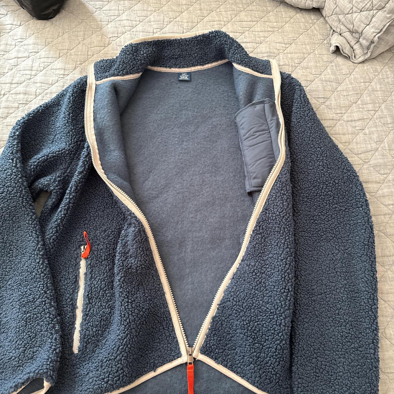 Navy blue Polartec fleece jacket #fleecelove (105) | Depop