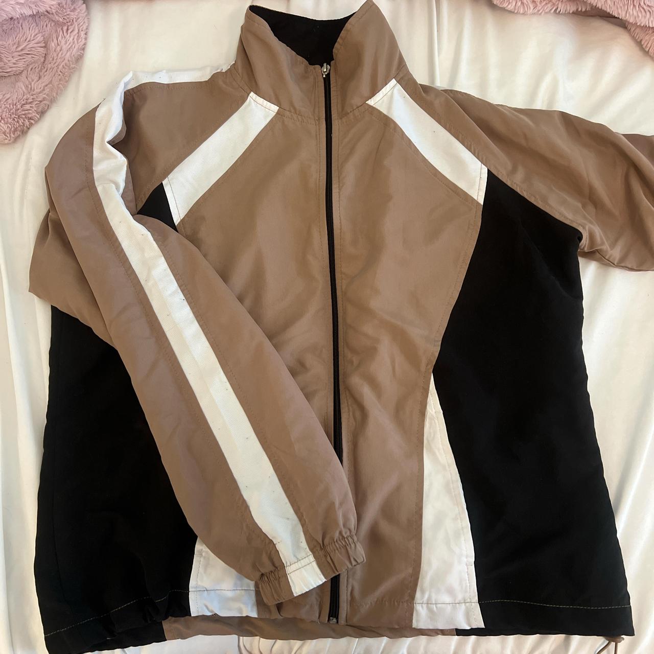 vintage thruster khaki windbreaker labels as sz... - Depop