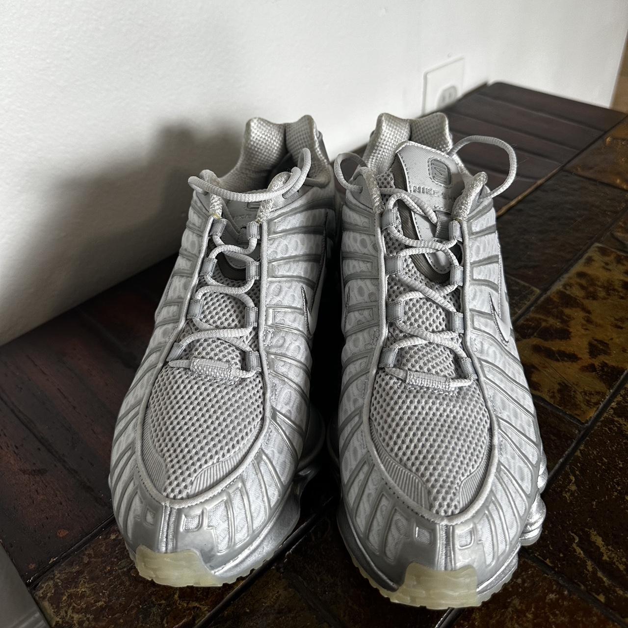 Men’s Nike Shox TL Metallic Silver; Never worn - Depop