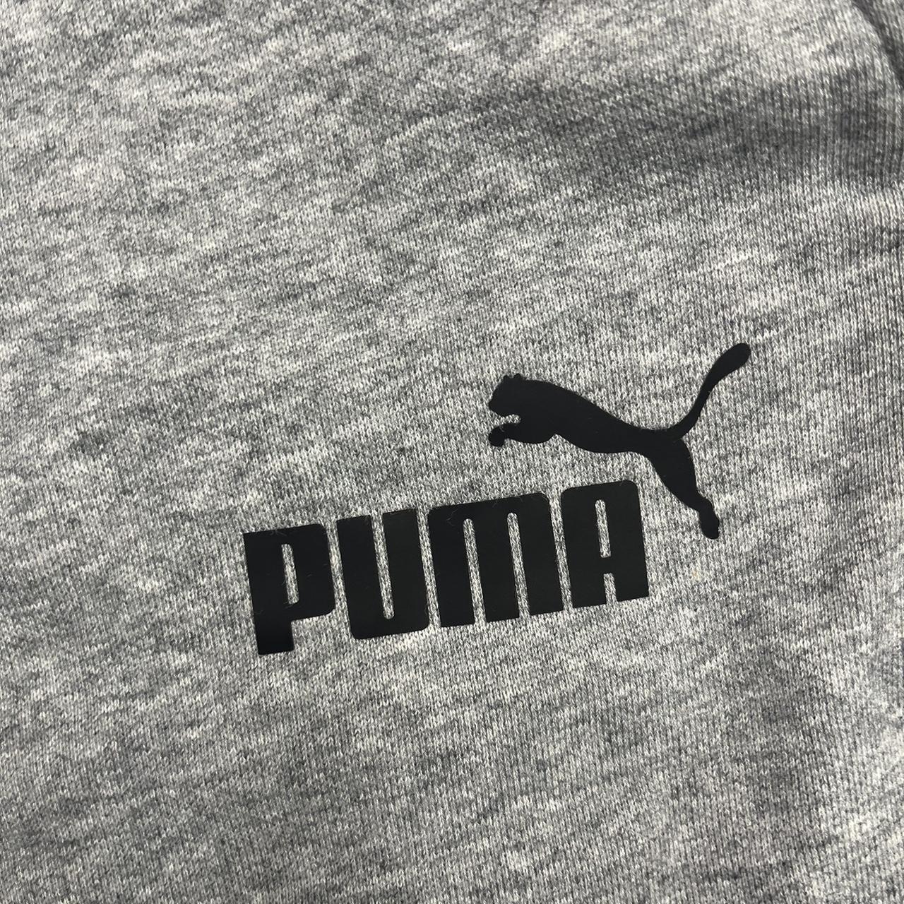 Grey Puma joggers in great condition size medium... - Depop