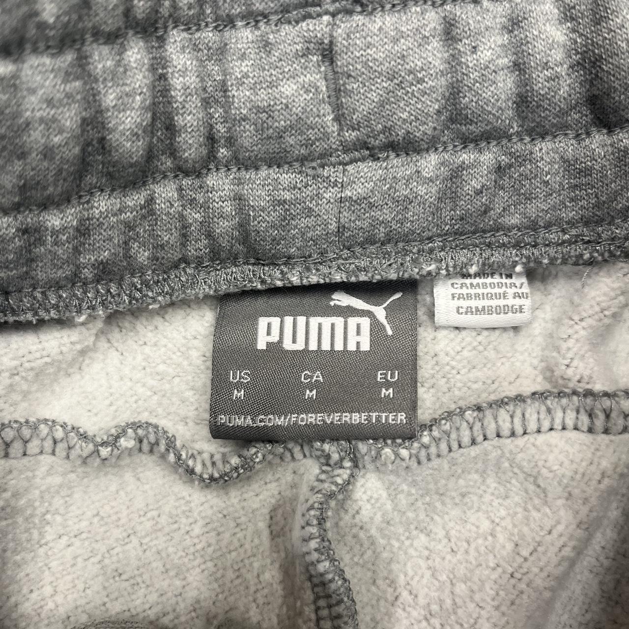 Grey Puma joggers in great condition size medium... - Depop