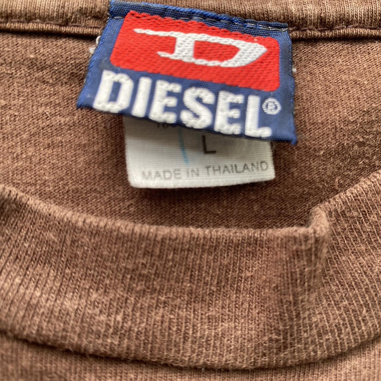 Diesel Tee Wicked Diesel Tee in brown. Tagged large... - Depop