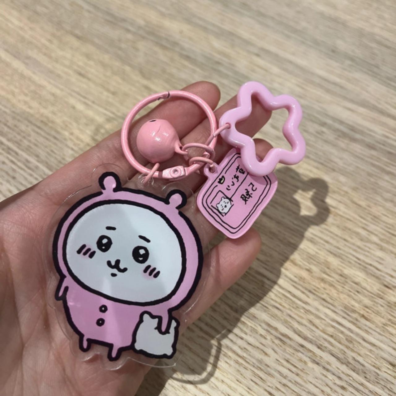 Chiikawa double side acrylic keycahins - Pink New... | Depop