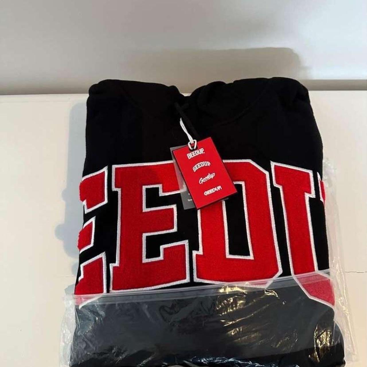 GEEDUP TEAM LOGO RED AND BLACK size medium and size... - Depop