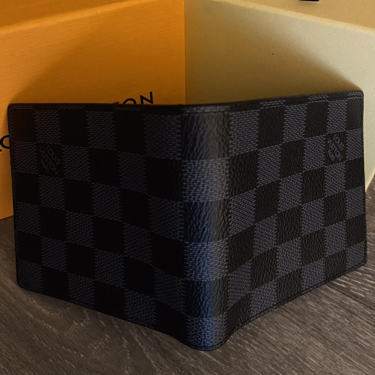 Black checkered LV Wallet Increases aura 🤓 Send... - Depop