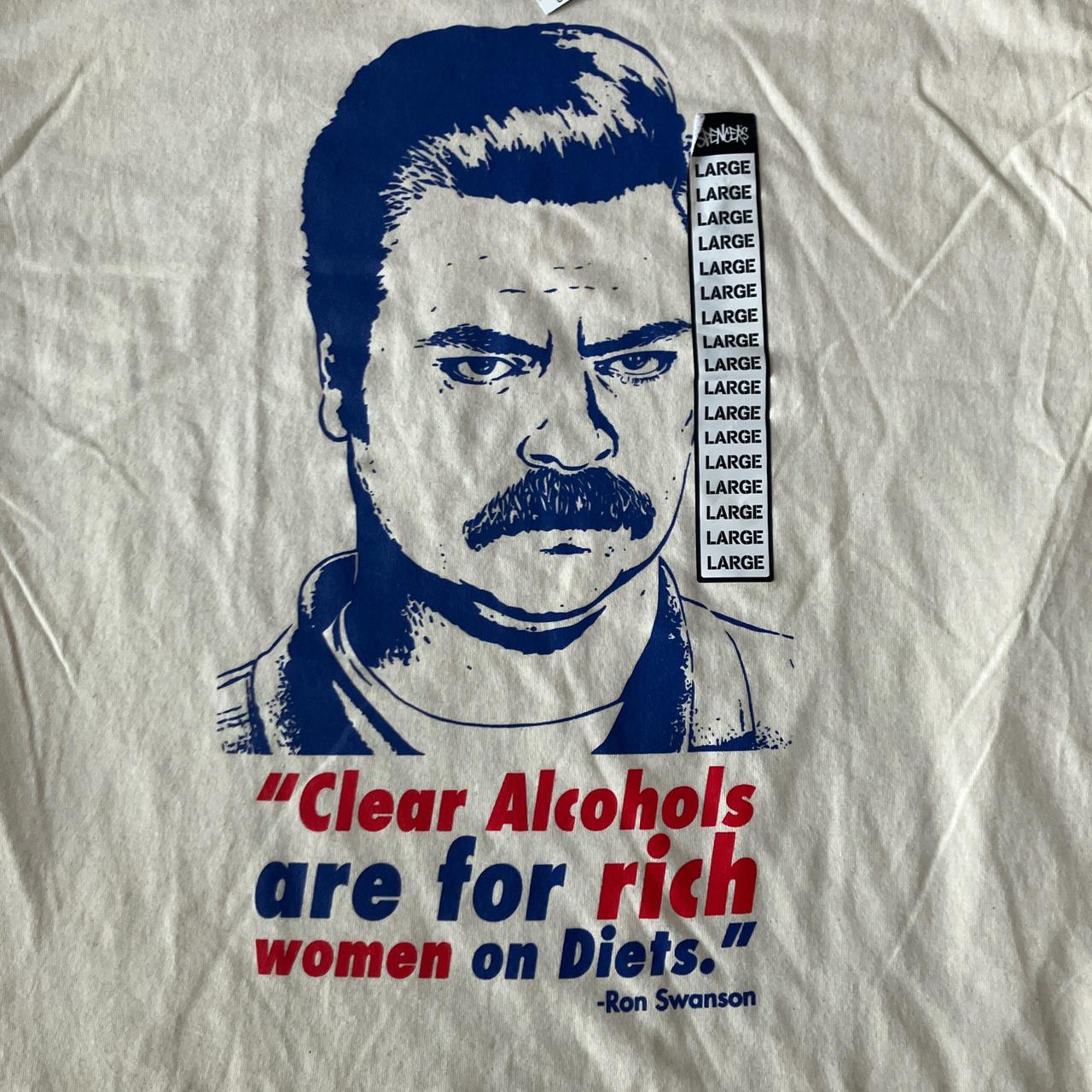 Ron Swanson "Clear Alcohols" tee #ParksAndRec Size... | Depop