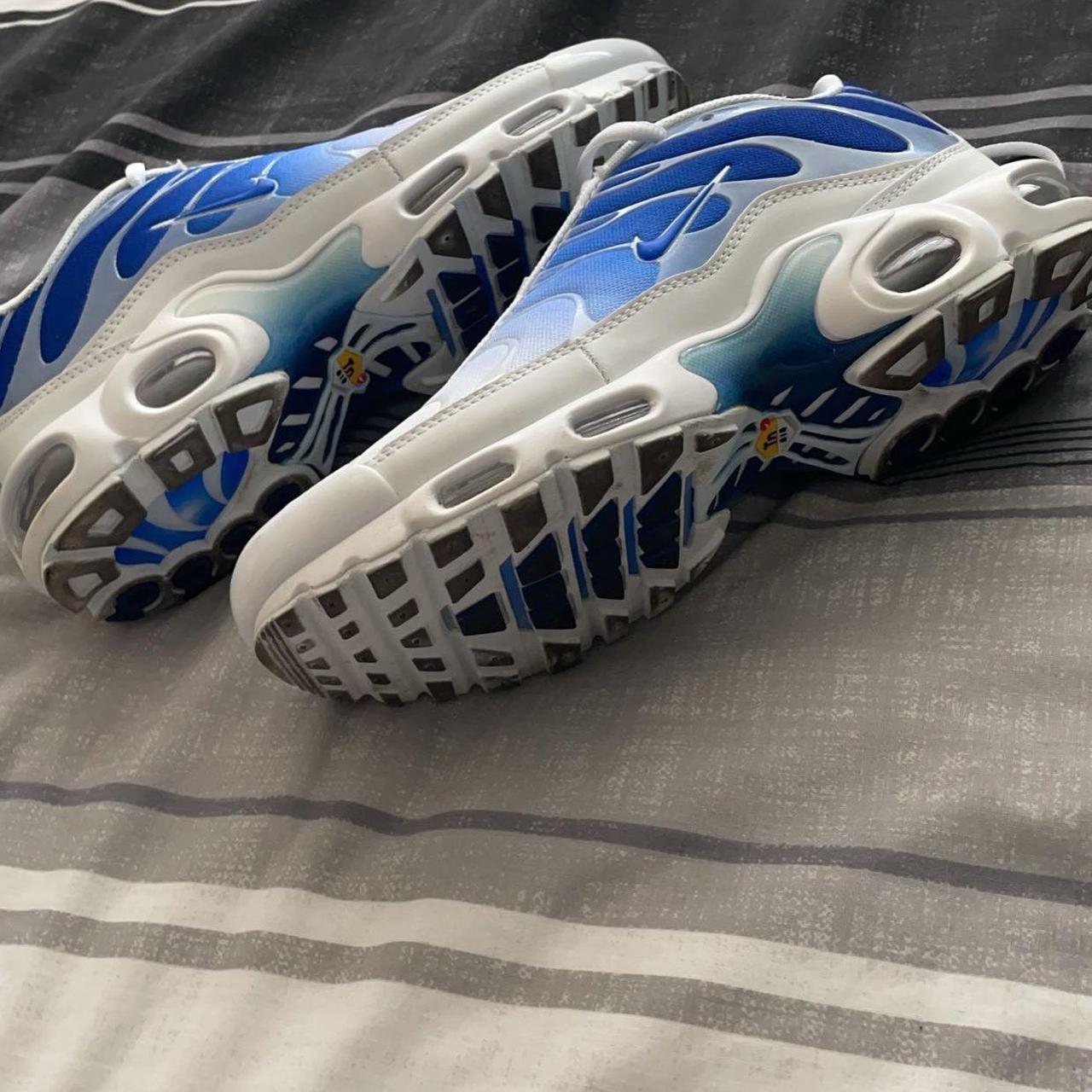 Nike Air Max TN trainers in white and blue #sneakers - Depop