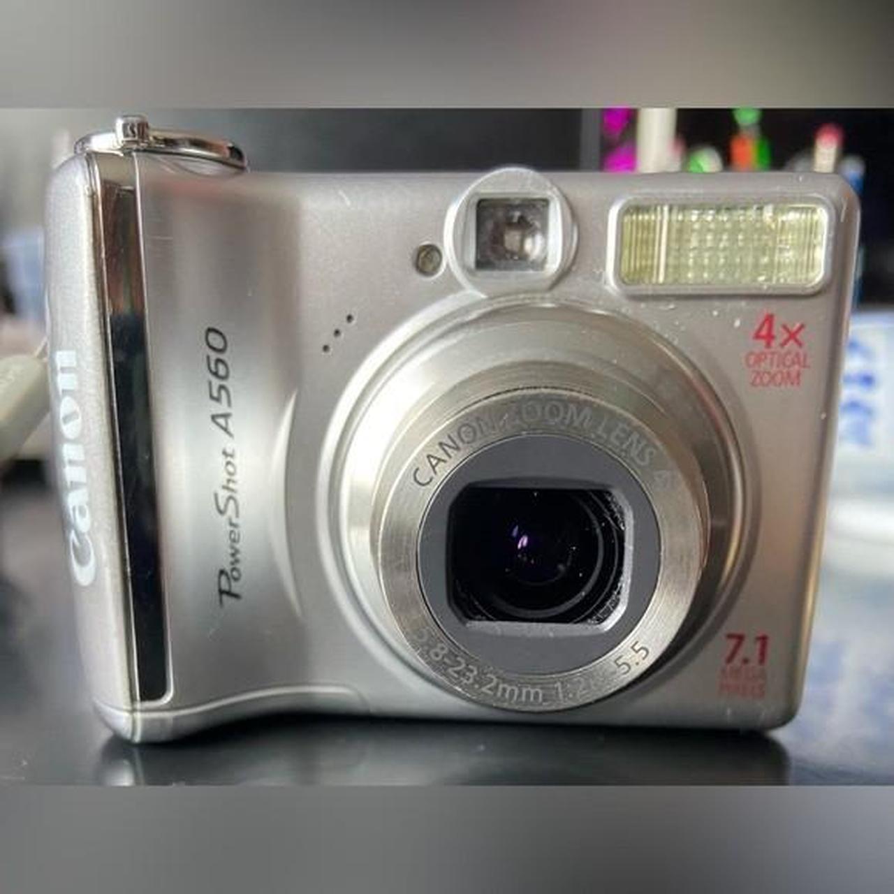 Canon PowerShot A560 7.1MP Digital Camera Silver W/4... - Depop