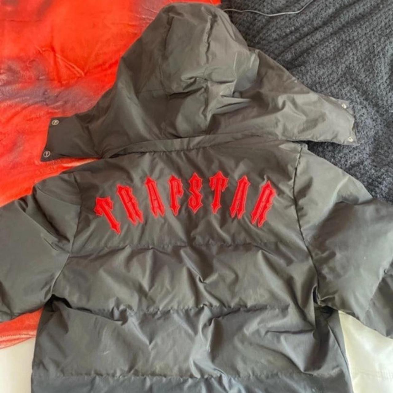 infrared red trapstar puffer the t on the zip is... - Depop