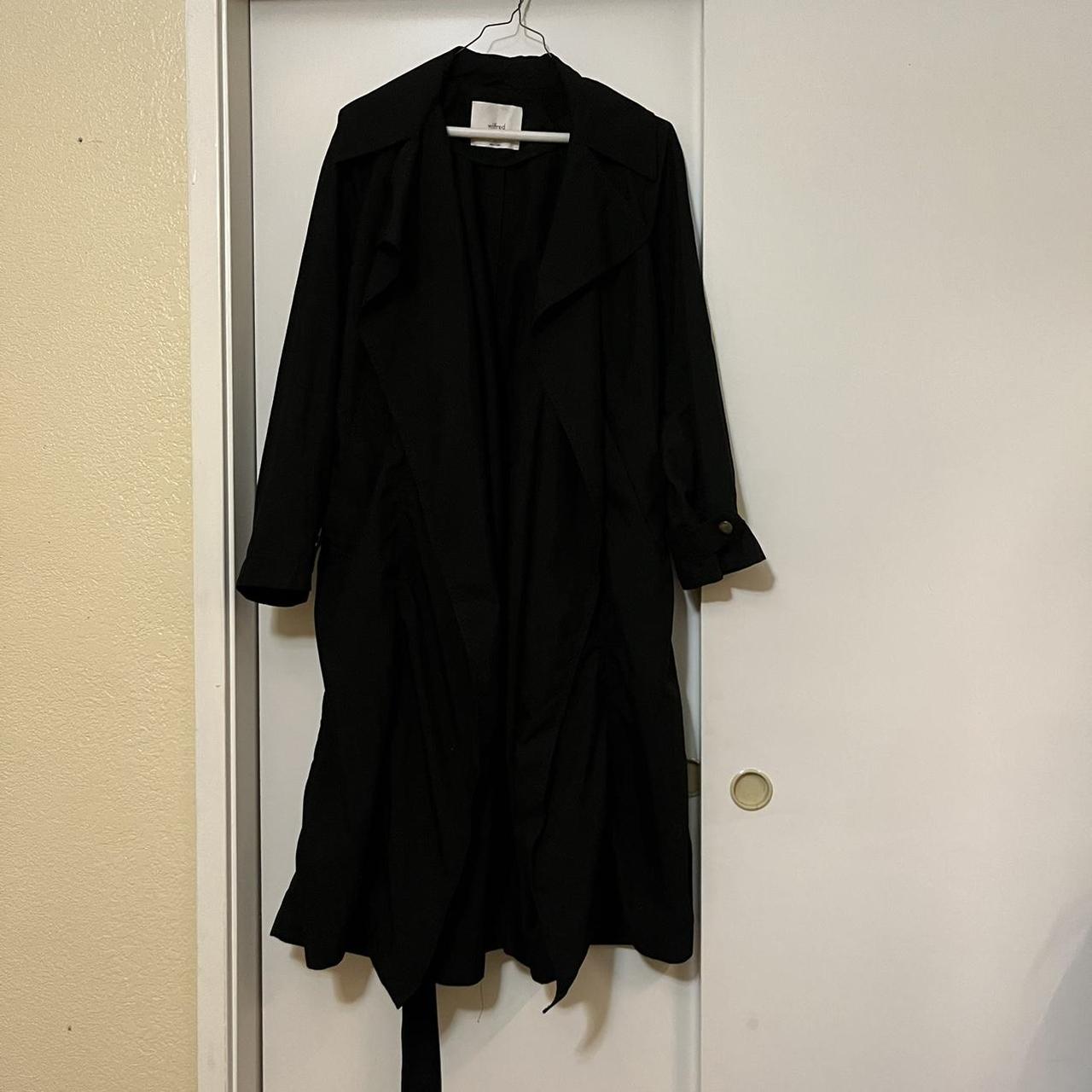 Aritzia Wilfred Brand Light Black Trenchcoat Size:... - Depop