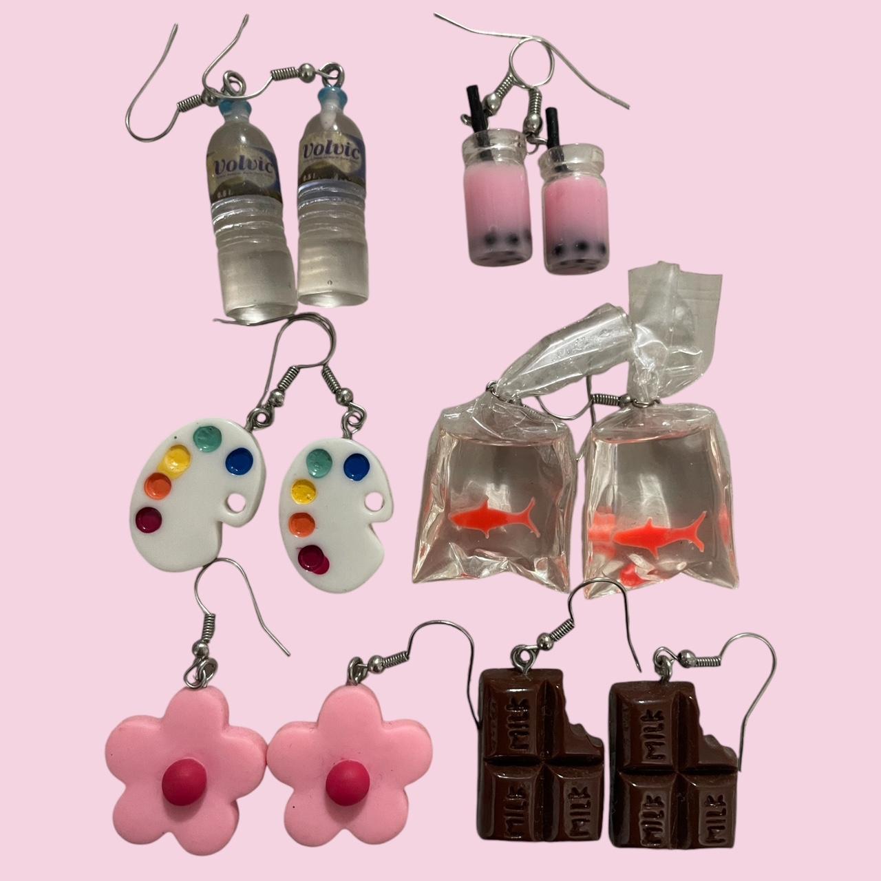 funky/weird/silly charm earring pack, not heavy on... - Depop