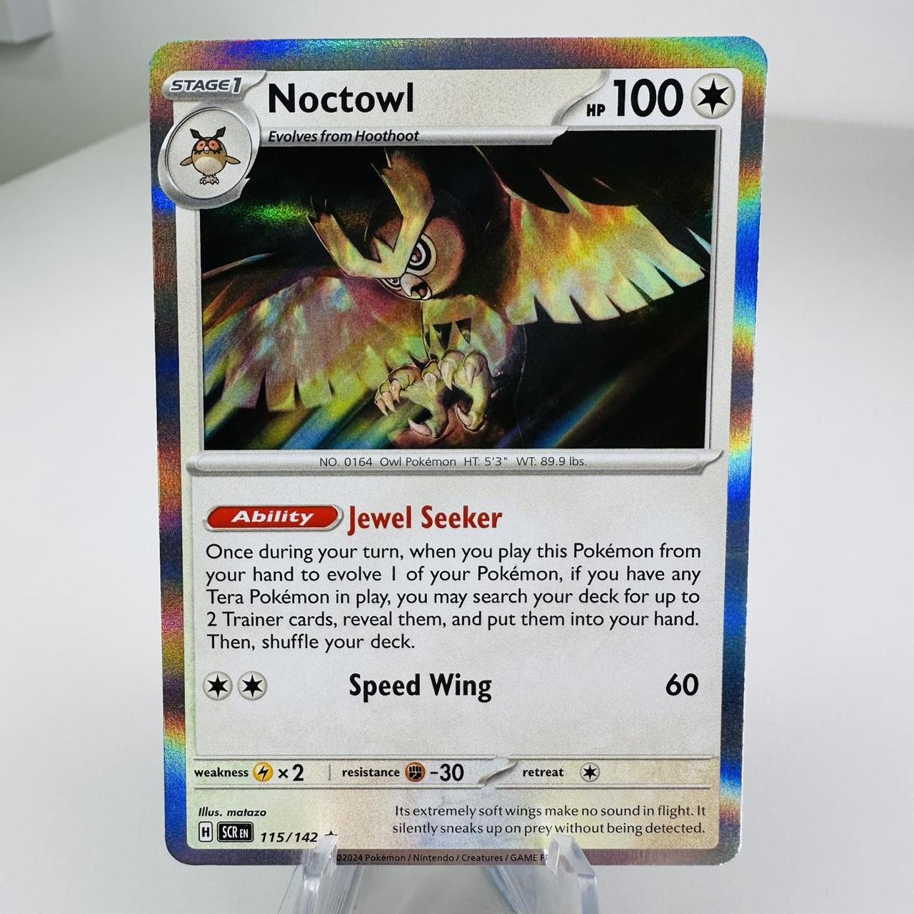 ‘Noctowl’ 115/142 Pokémon card - Stellar... - Depop