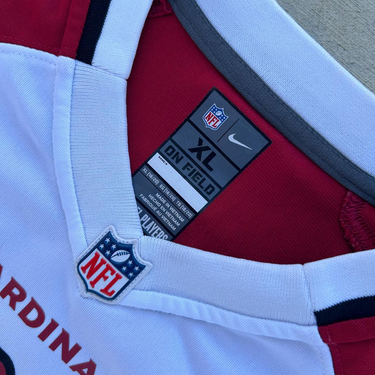 Nike Red and White Cardinals Football Jersey - XL -... - Depop