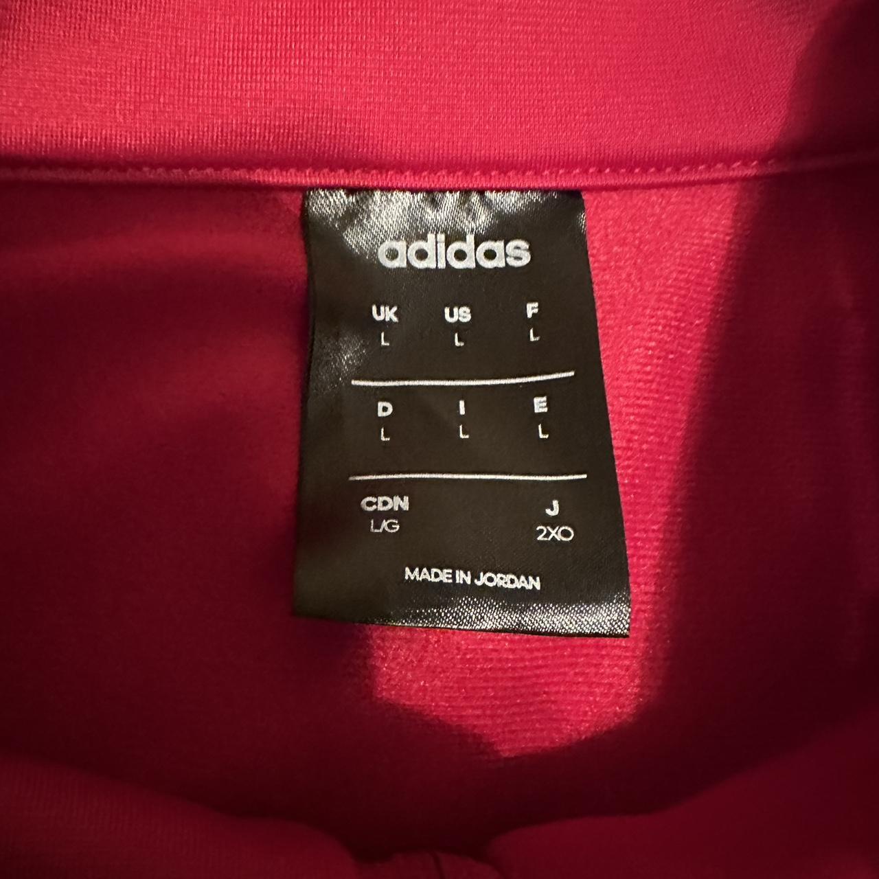 red adidas tracksuit zipup - Depop