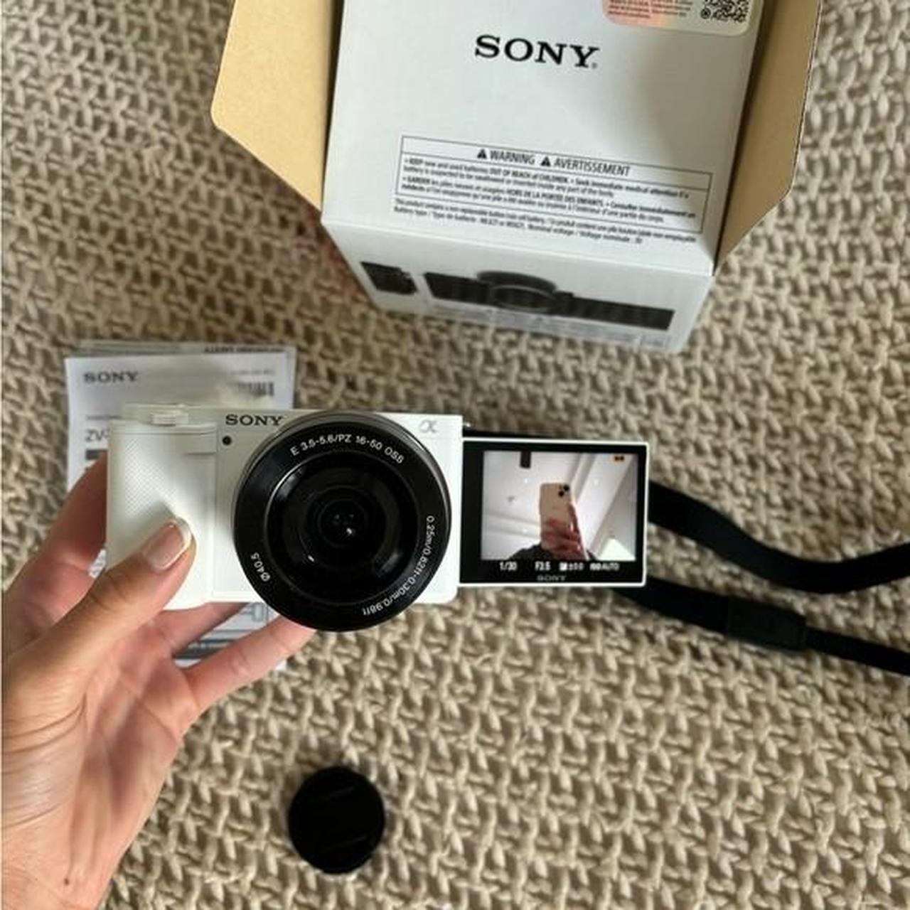 Sony alpha ZVE10 mirrorless vlog camera Less than 1... - Depop
