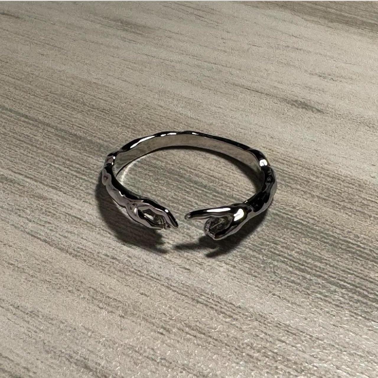 Hand of God Ring Sliver Size 5.5 (inner diameter is... - Depop