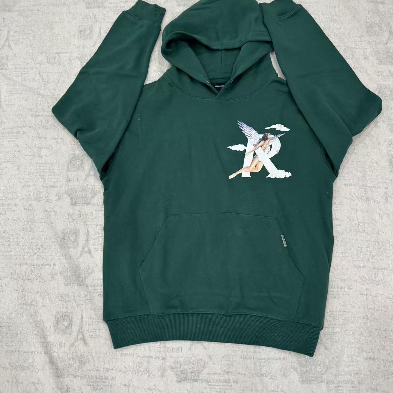 Represent green hoodie - Depop