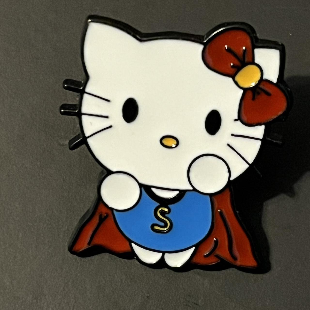 Superman Hello Kitty rave pin - Depop