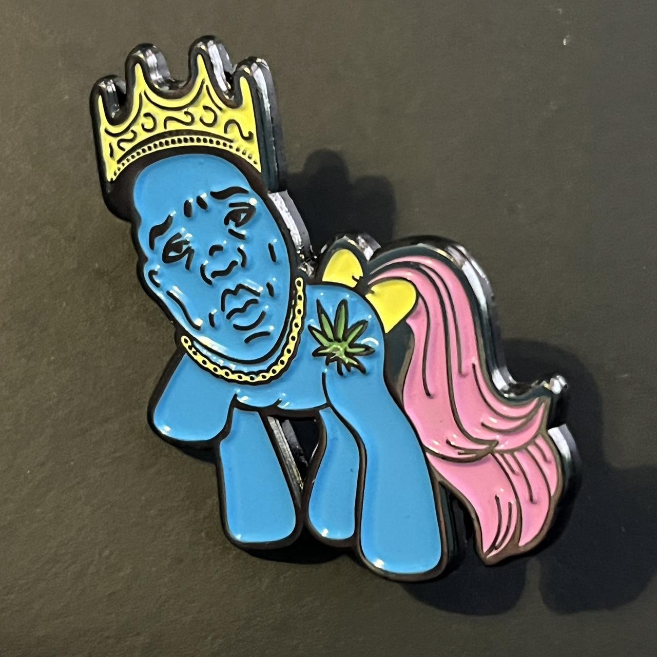 Biggie Smalls 420 x MLP My Little Pony rave pin - Depop