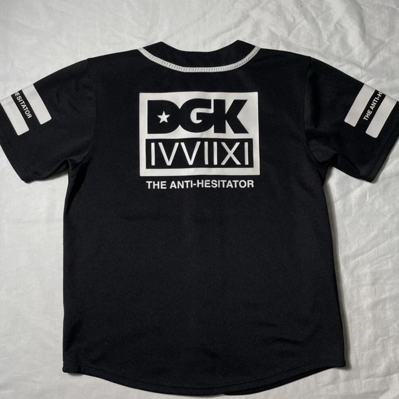 DGK black and white baseball jersey size medium-... | Depop