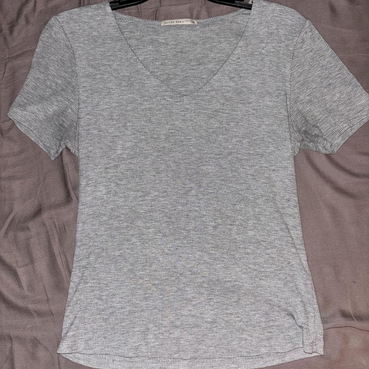 Active Basic short sleeve v-neck top •only worn a... - Depop