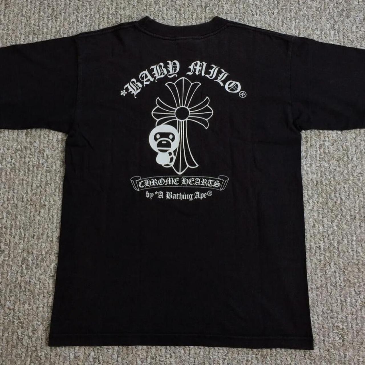 BAPE x Chrome Hearts black and white tee #y2k | Depop BAPE x Chrome Hearts black and white tee #y2k | Depop