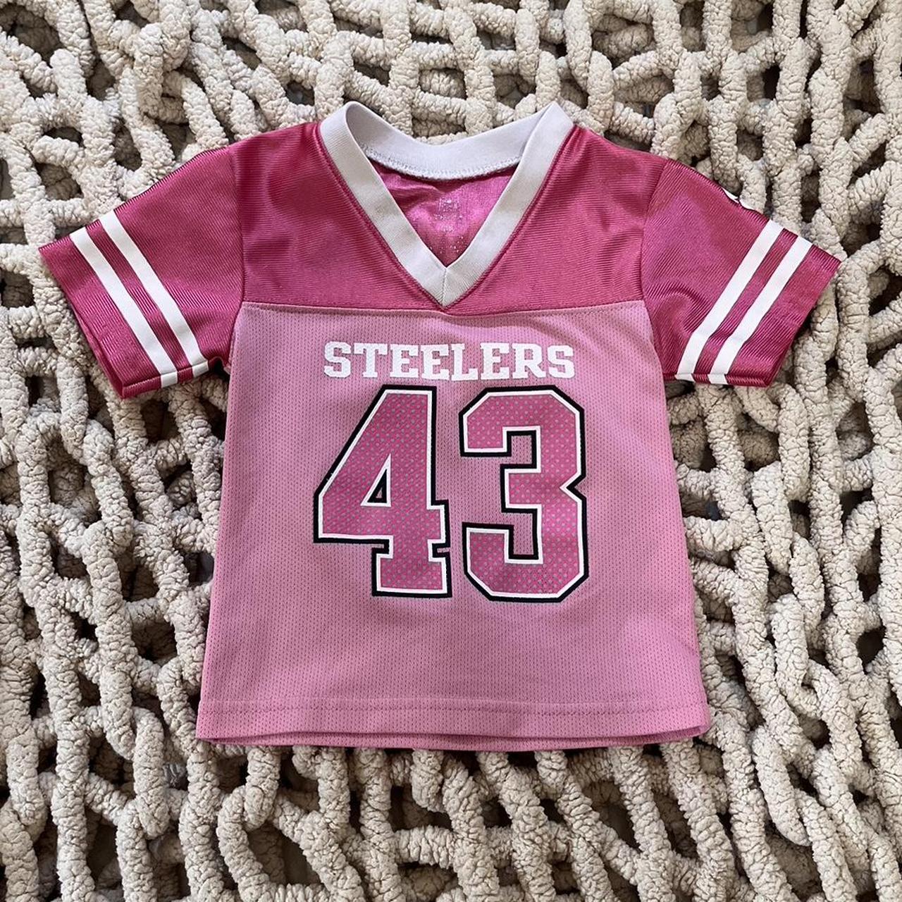 2T pink NFL Steelers jersey #2T #streetwear... - Depop