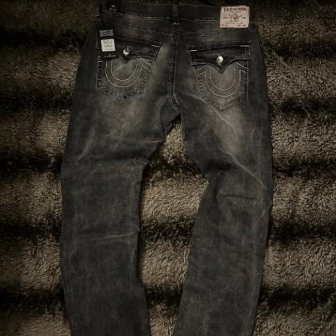 Dark Wash Gray True Religion Jeans Size 34W x 34L... - Depop