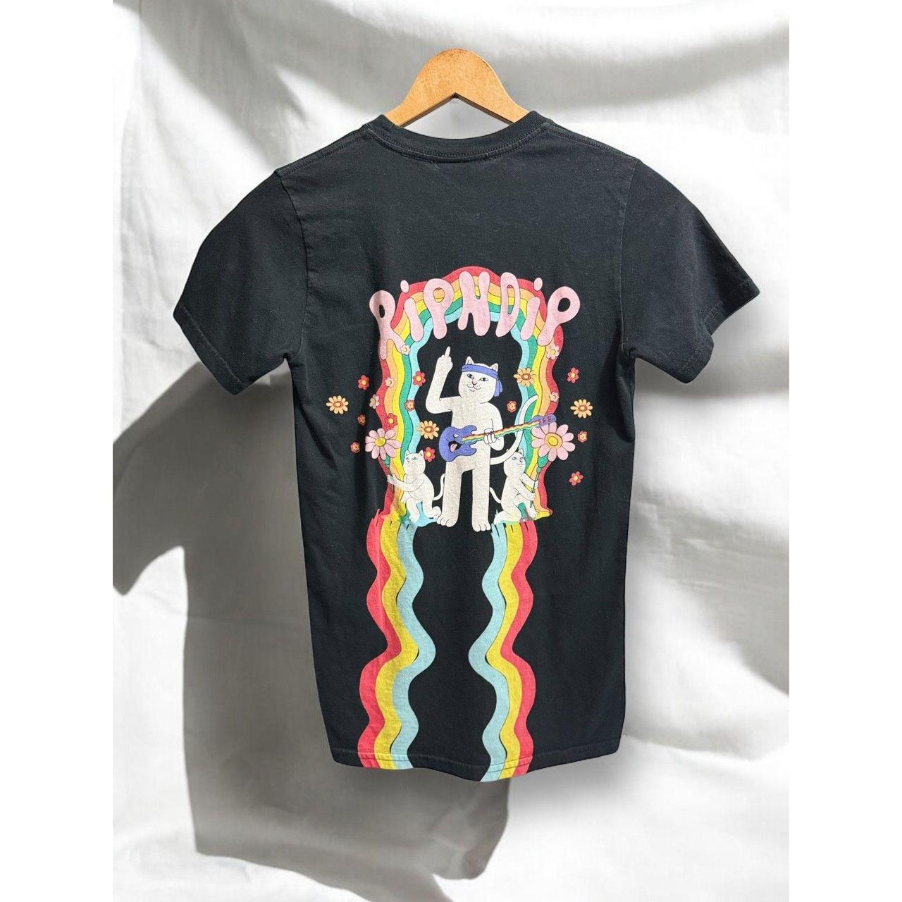 RIPNDIP women’s black graphic short sleeve shirt... | Depop