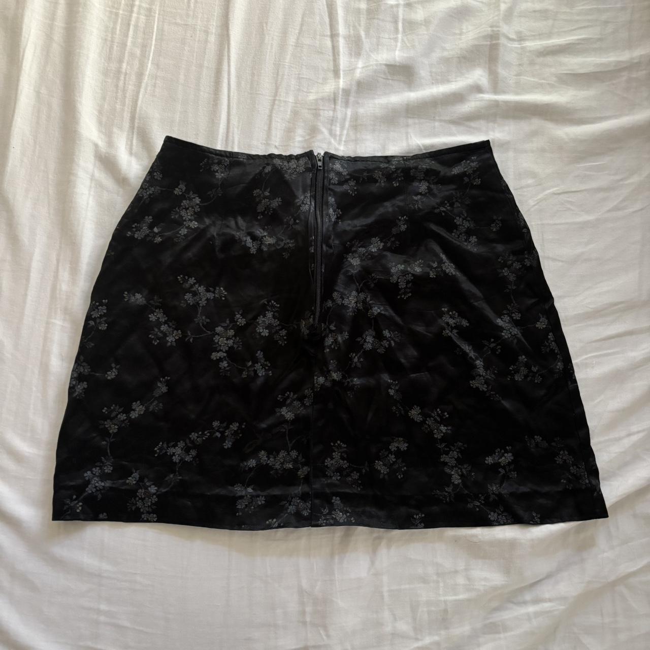 RARE Vintage 90s Morbid Threads Silky Mini Skirt... | Depop