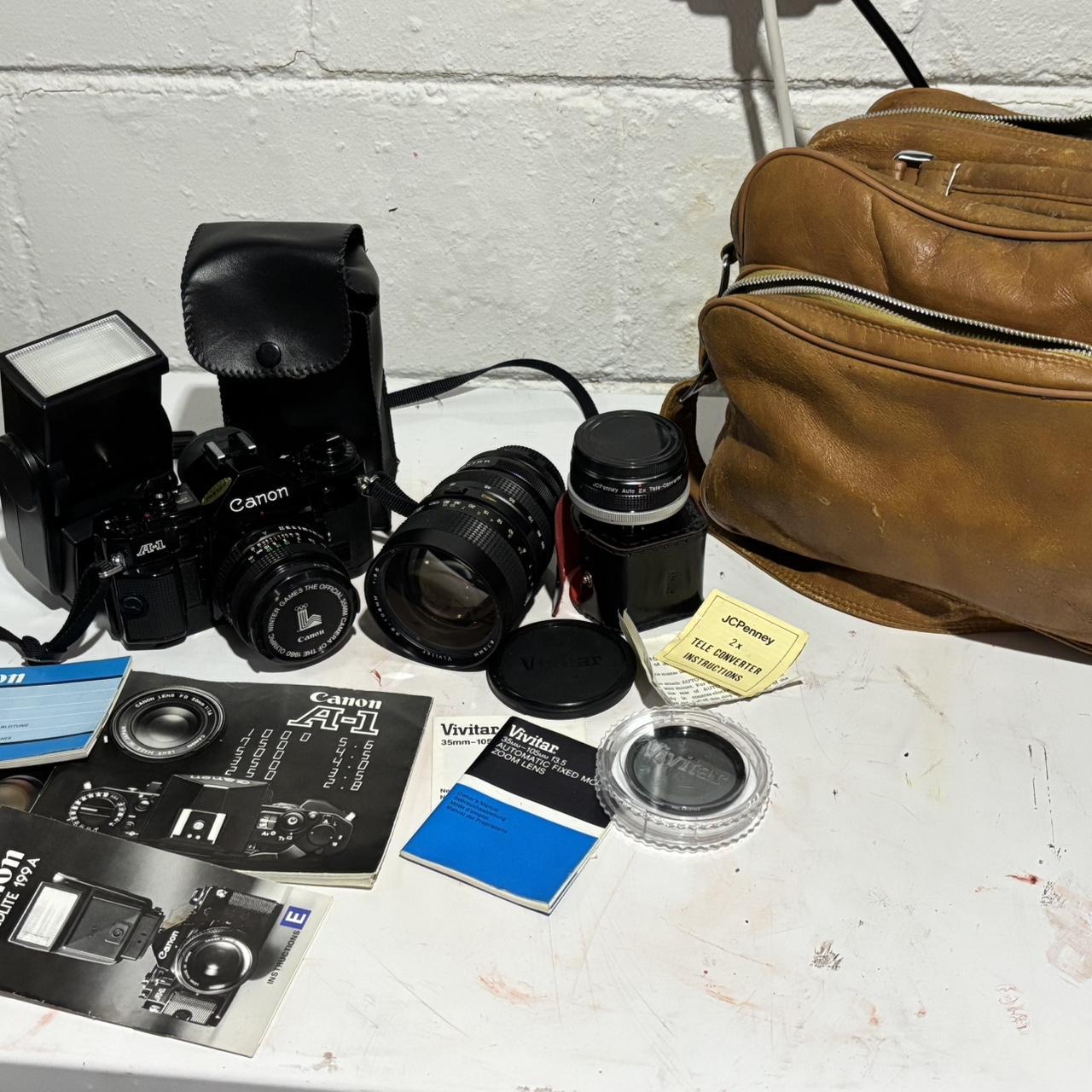 1980 Canon AE-1 35mm film camera with 50mm lens,... | Depop