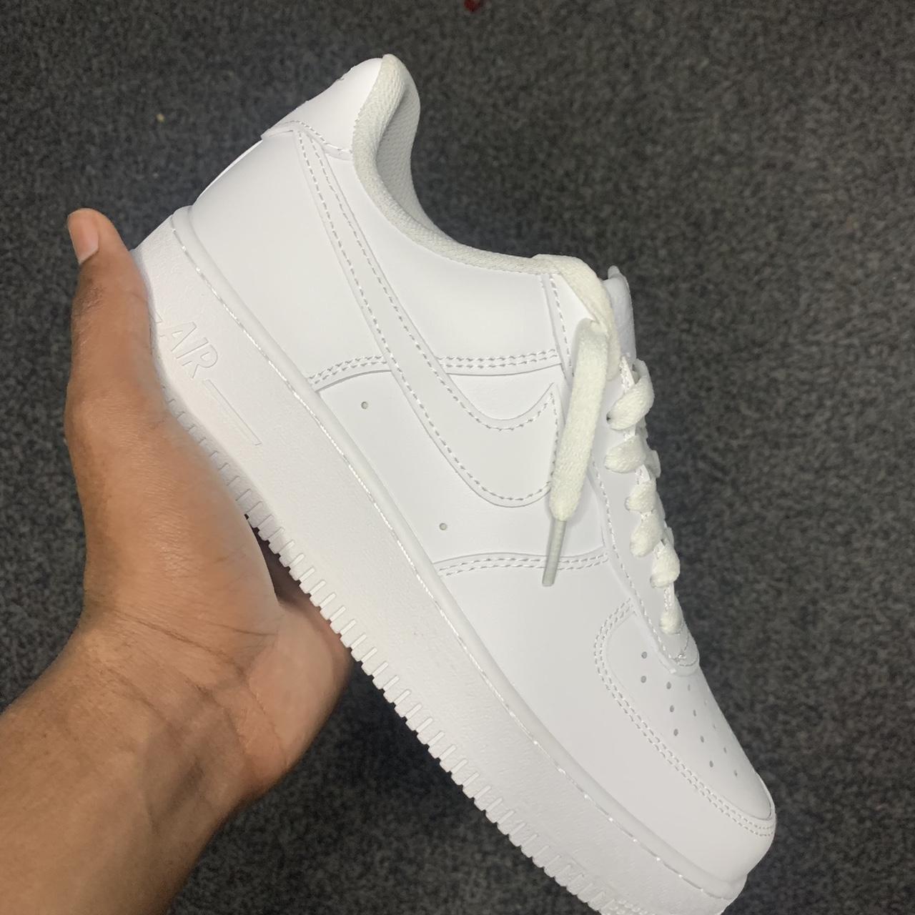 Size 8- Nike Air Force 1 Low '07 White The **Nike... | Depop