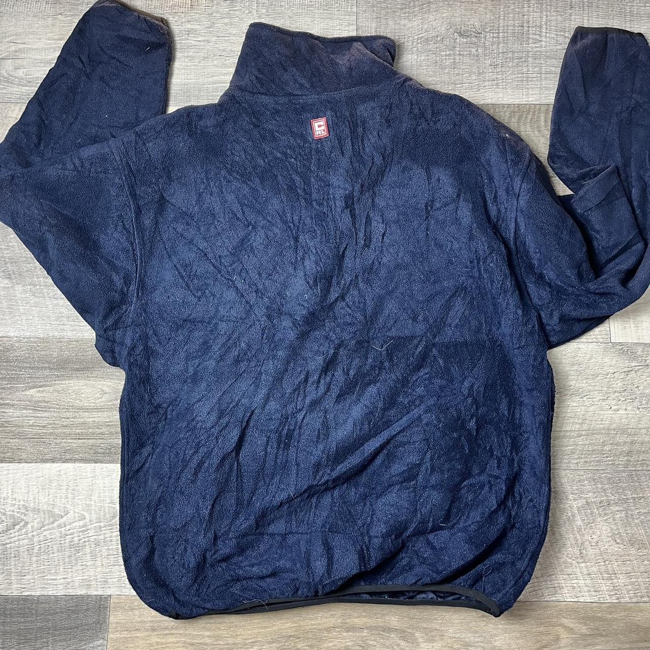 Navy blue Chaps fleece jacket #fleecelove #winterwarmth - Depop