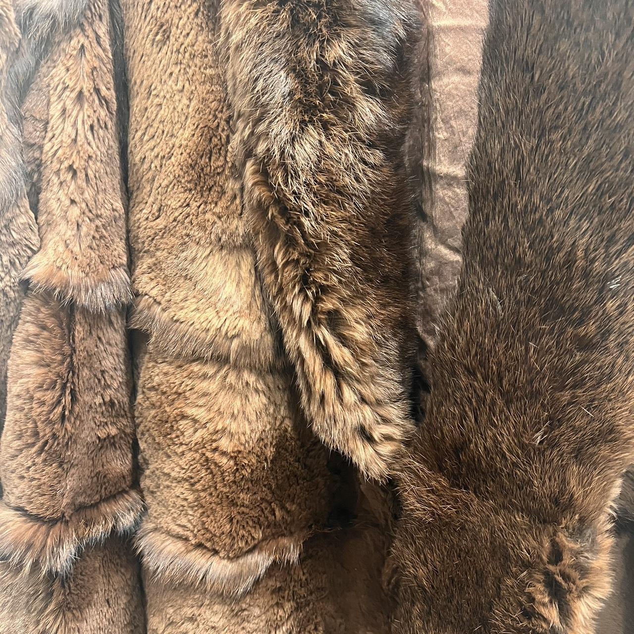 Thrifted Oversized REAL fur coat (I’m sorry?! 😫) - Depop