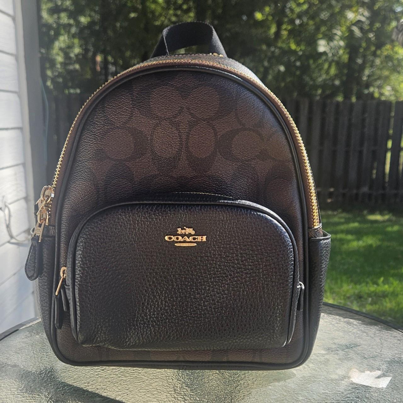 Coach Mini Court Backpack Bronze... - Depop