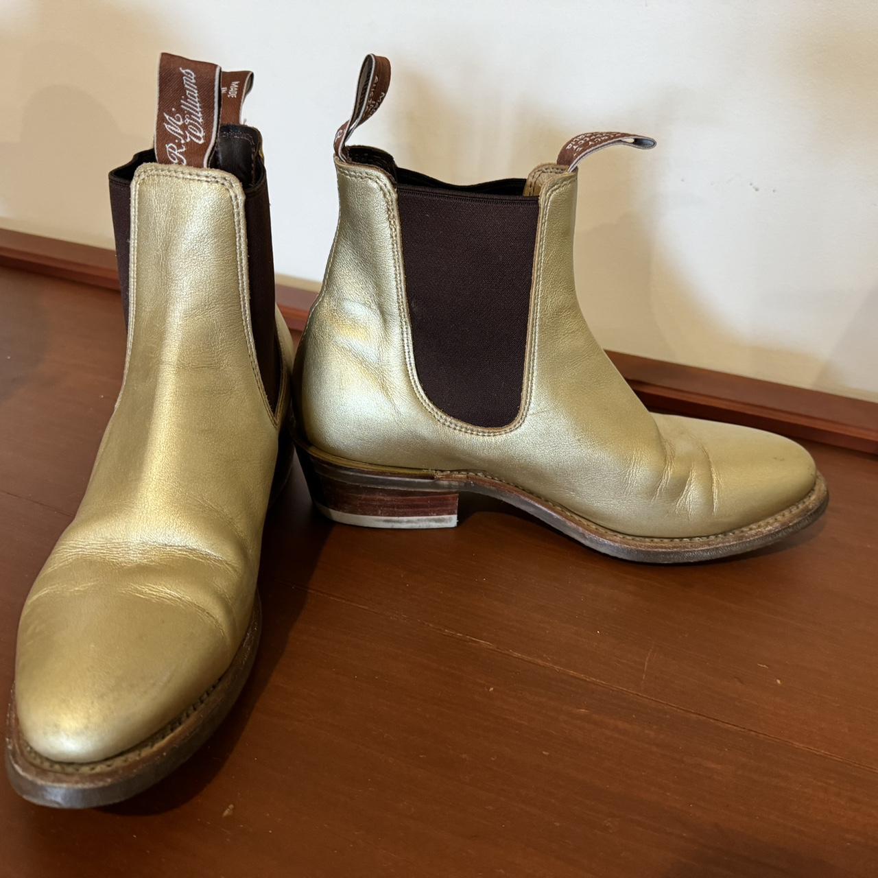 Limited edition gold RM Williams boots. Only worn a... - Depop