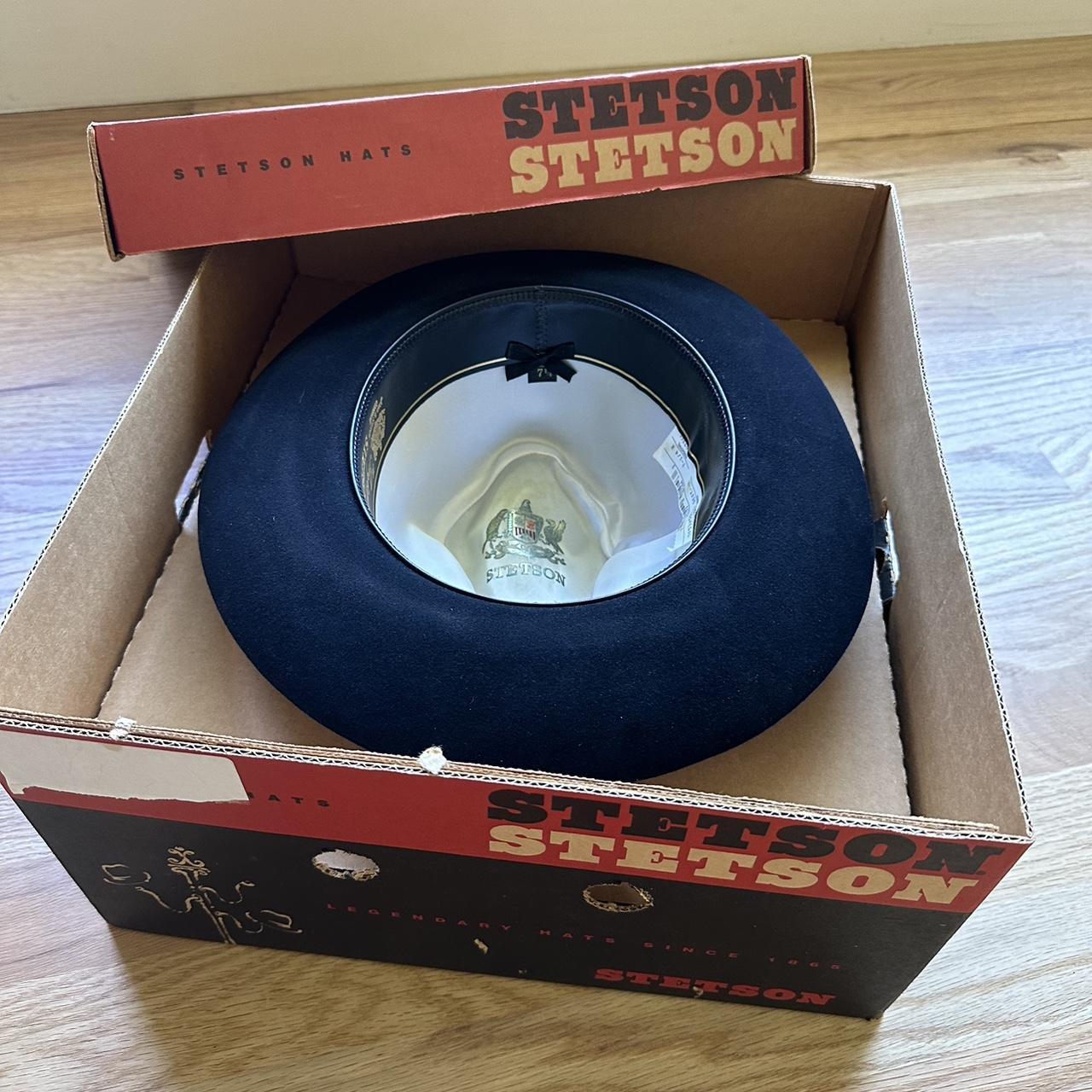 Vintage Stetson Dexter fur felt hat (fedora) black.... - Depop