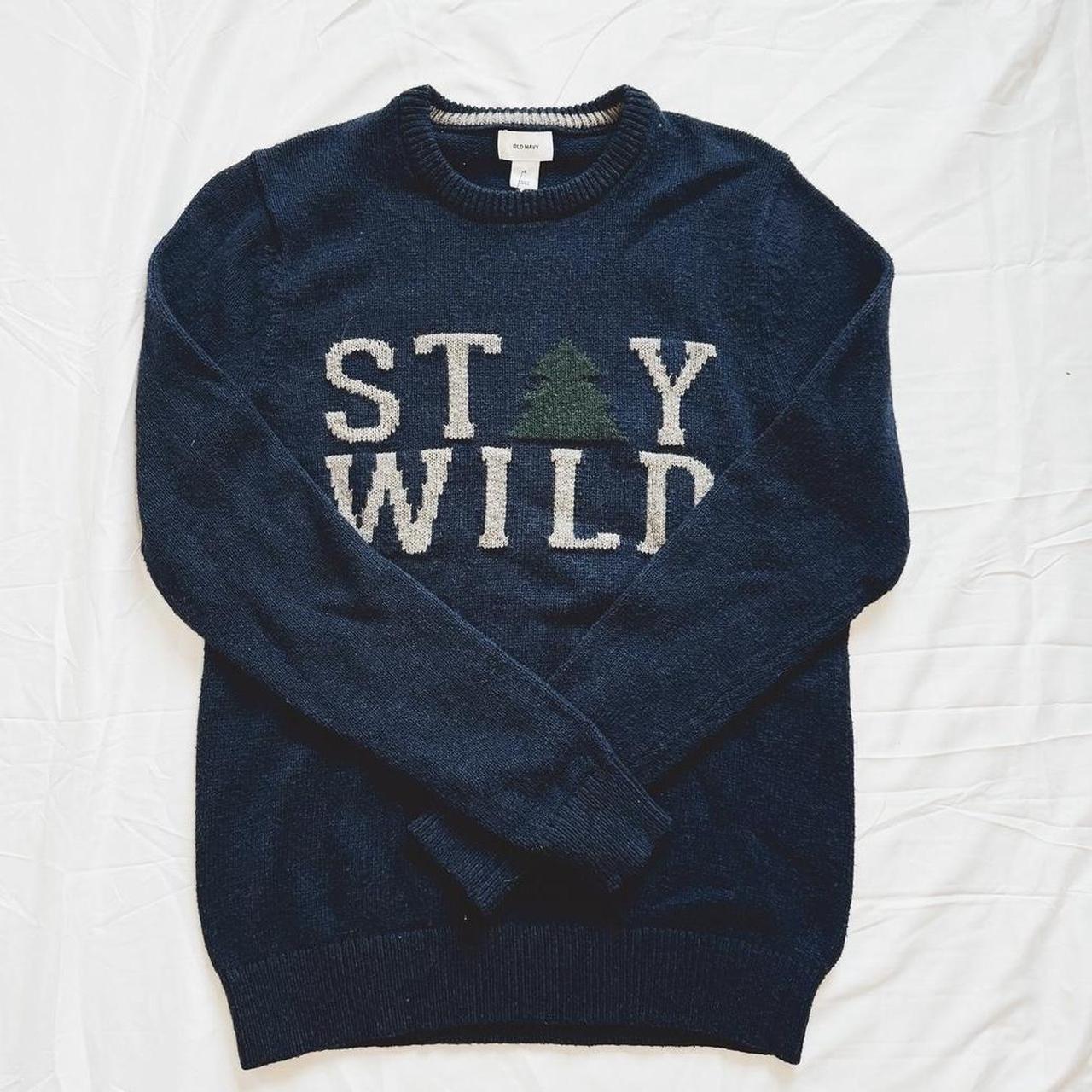 Granola Girl Pine Tree Sweater Brand Old Navy Almost... - Depop