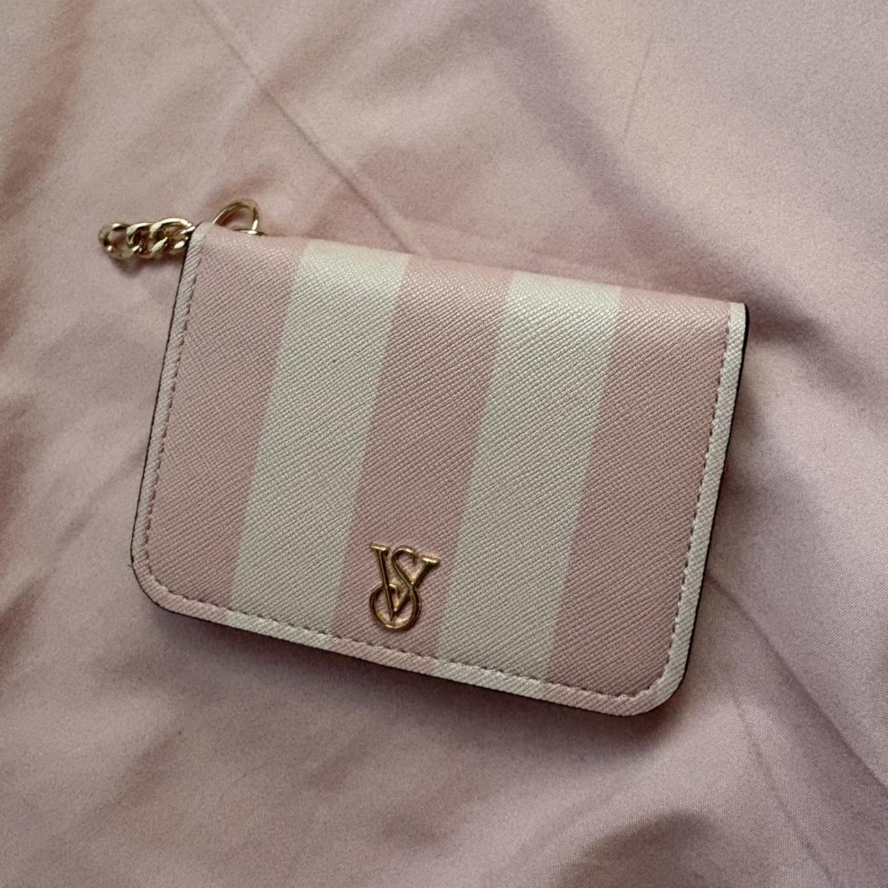 Pink and white Victoria's Secret wallet #VSaccessories | Depop