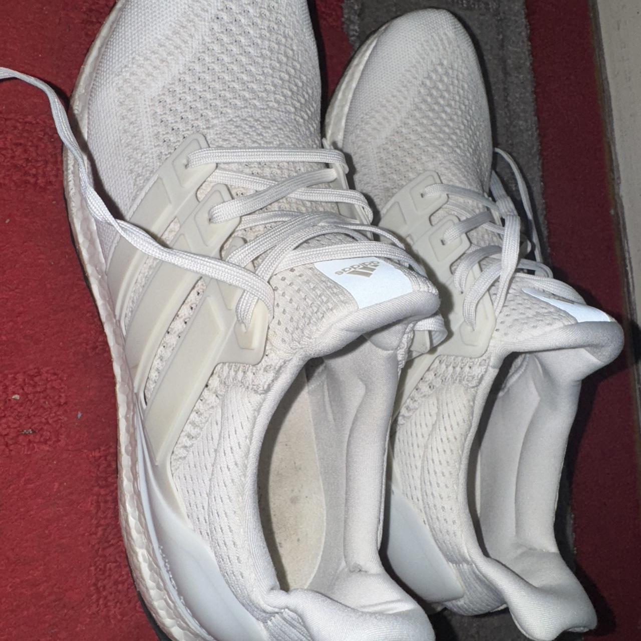 Adidas triple white ultra boosts size 11 uk Never... - Depop
