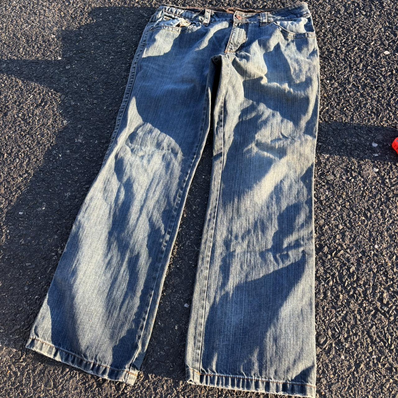Bootcut embroidered buffalo y2k jeans with a perfect... | Depop